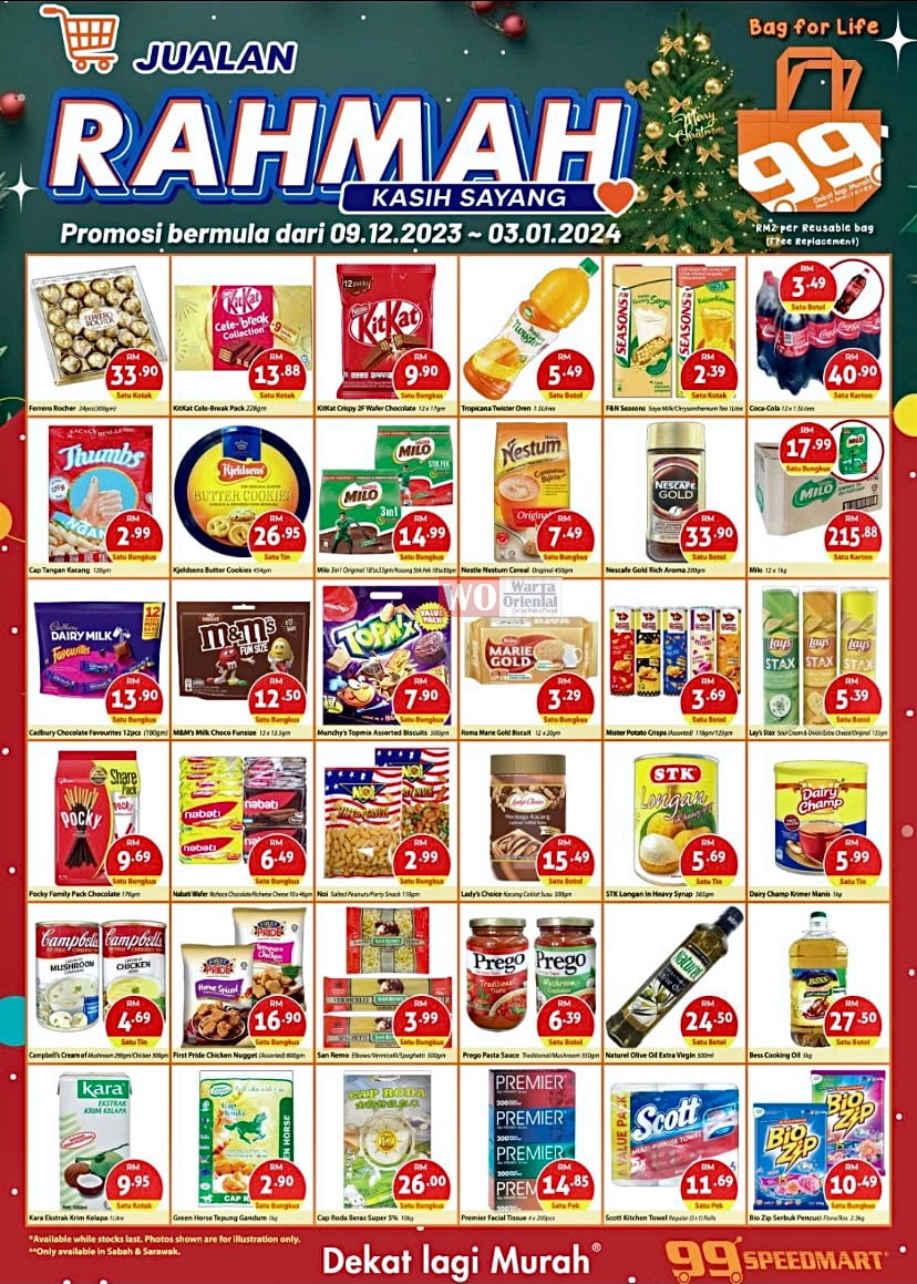 99 Speed Mart tawar Jualan Rahmah Krismas barangan asas mampu milik ...